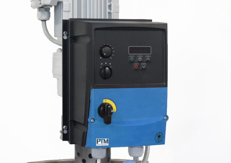 Frequency converter and motor protection switch mounted on motor ...